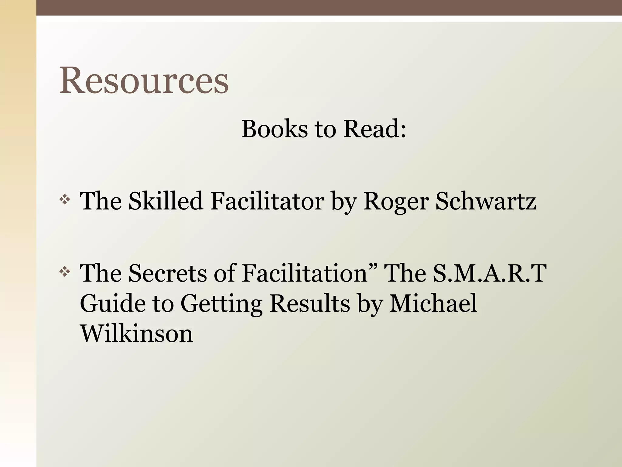 Facilitation 101 Presentation | PPT