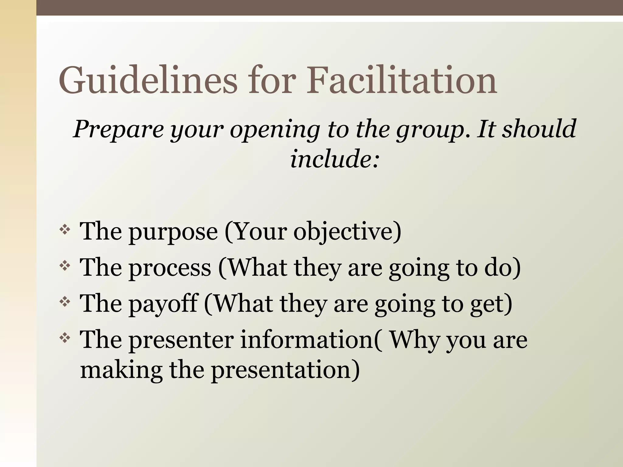 Facilitation 101 Presentation | PPT