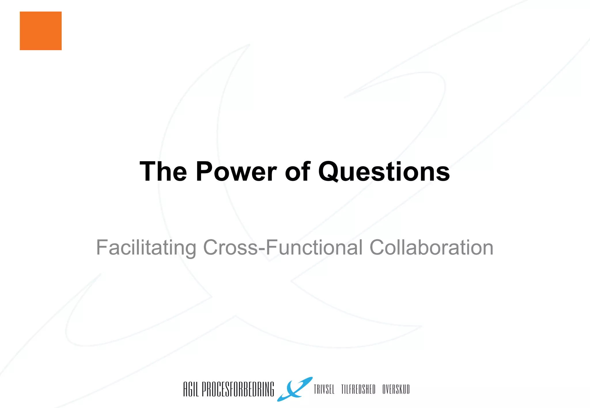 Facilitation and the power of questions | PDF