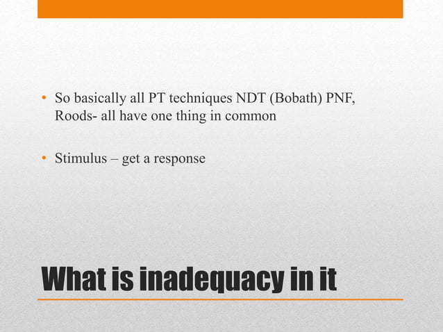 Facilitation in neuro rehabilitation | PPT