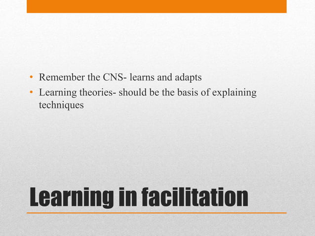 Facilitation in neuro rehabilitation | PPT