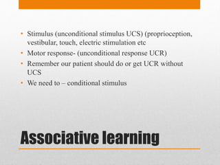 Facilitation in neuro rehabilitation | PPT