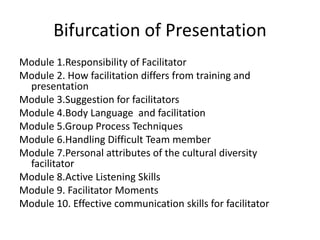 Facilitation skills by Allah Dad Khan | PPTX