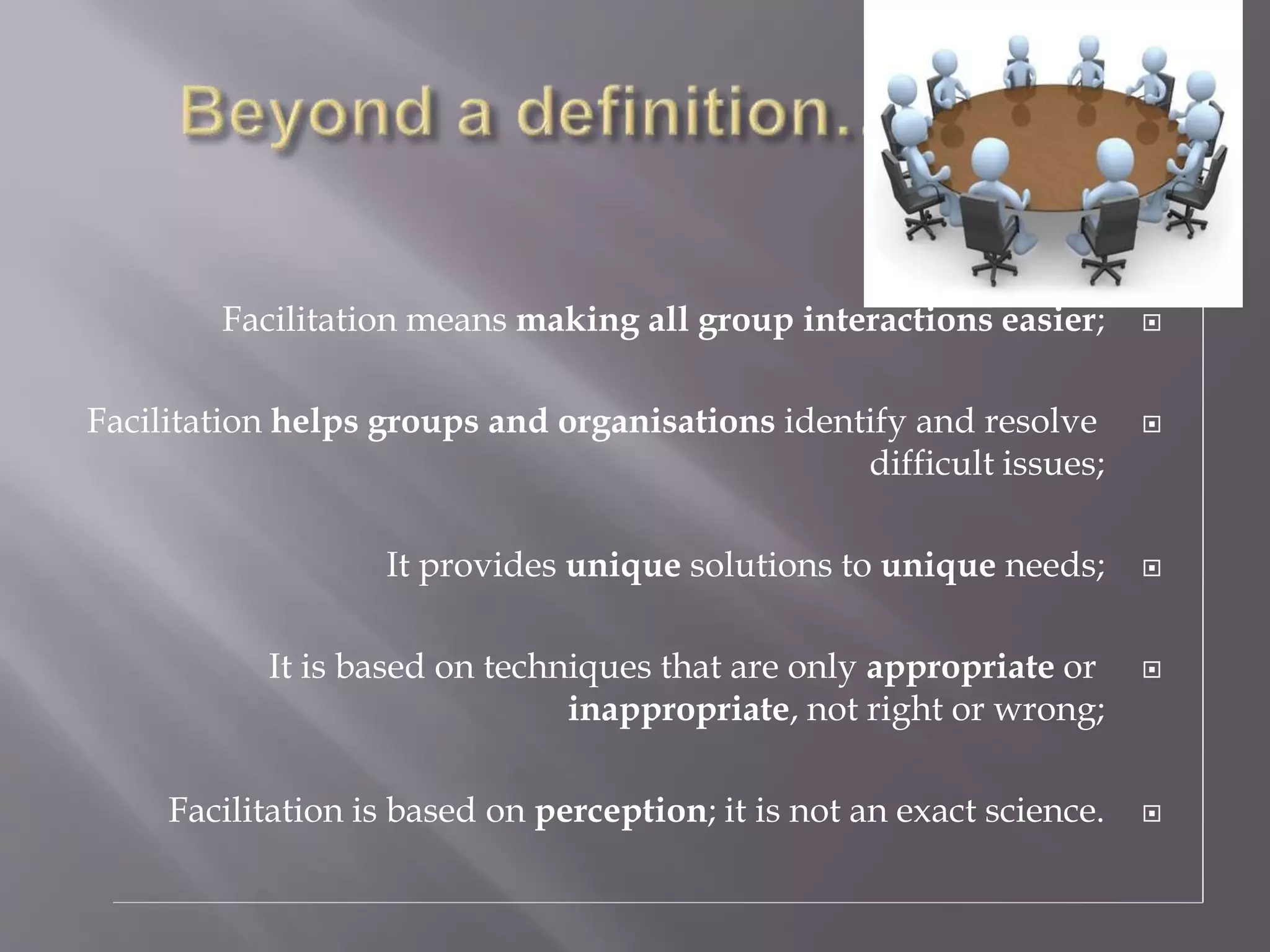 Facilitation skills ocha | PPTX