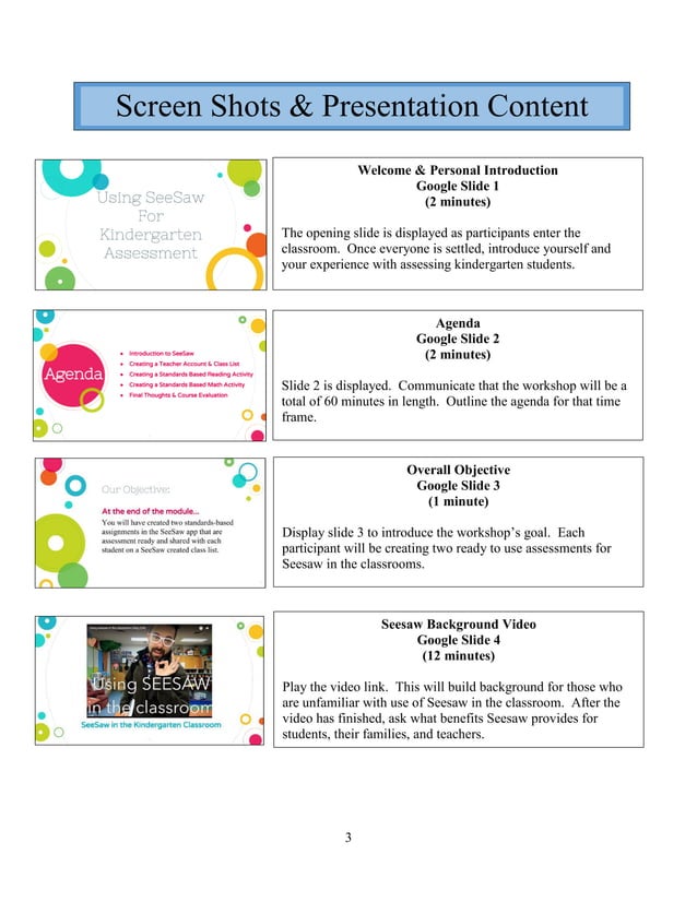 Facilitator Guide for Using Seesaw for Kindergarten Assessment | PDF