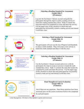 Facilitator Guide for Using Seesaw for Kindergarten Assessment | PDF