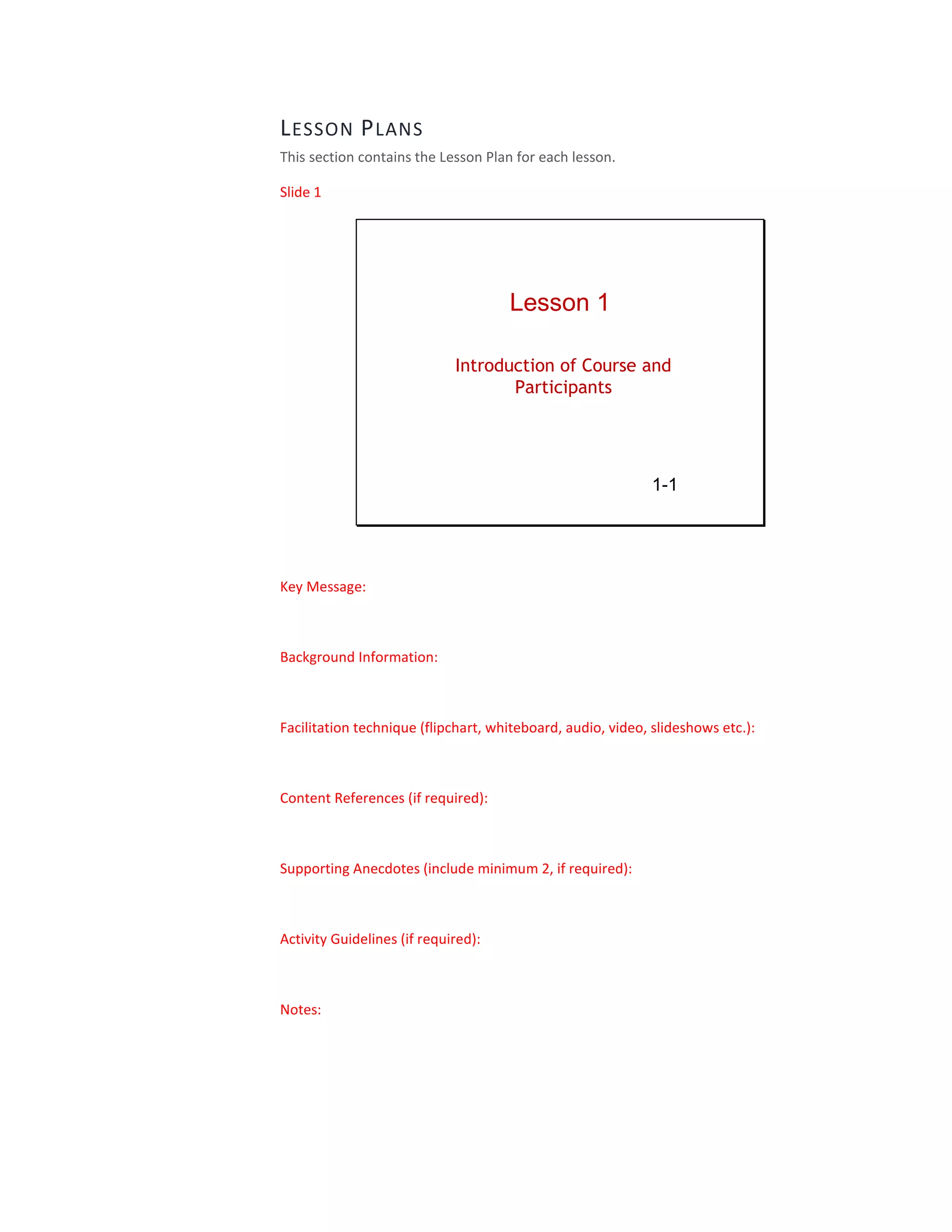 Facilitator guide template | DOCX
