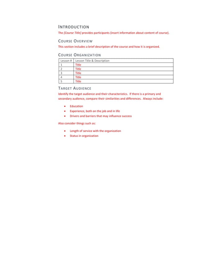 Facilitator guide template
