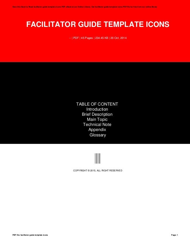 Facilitator guide template icons