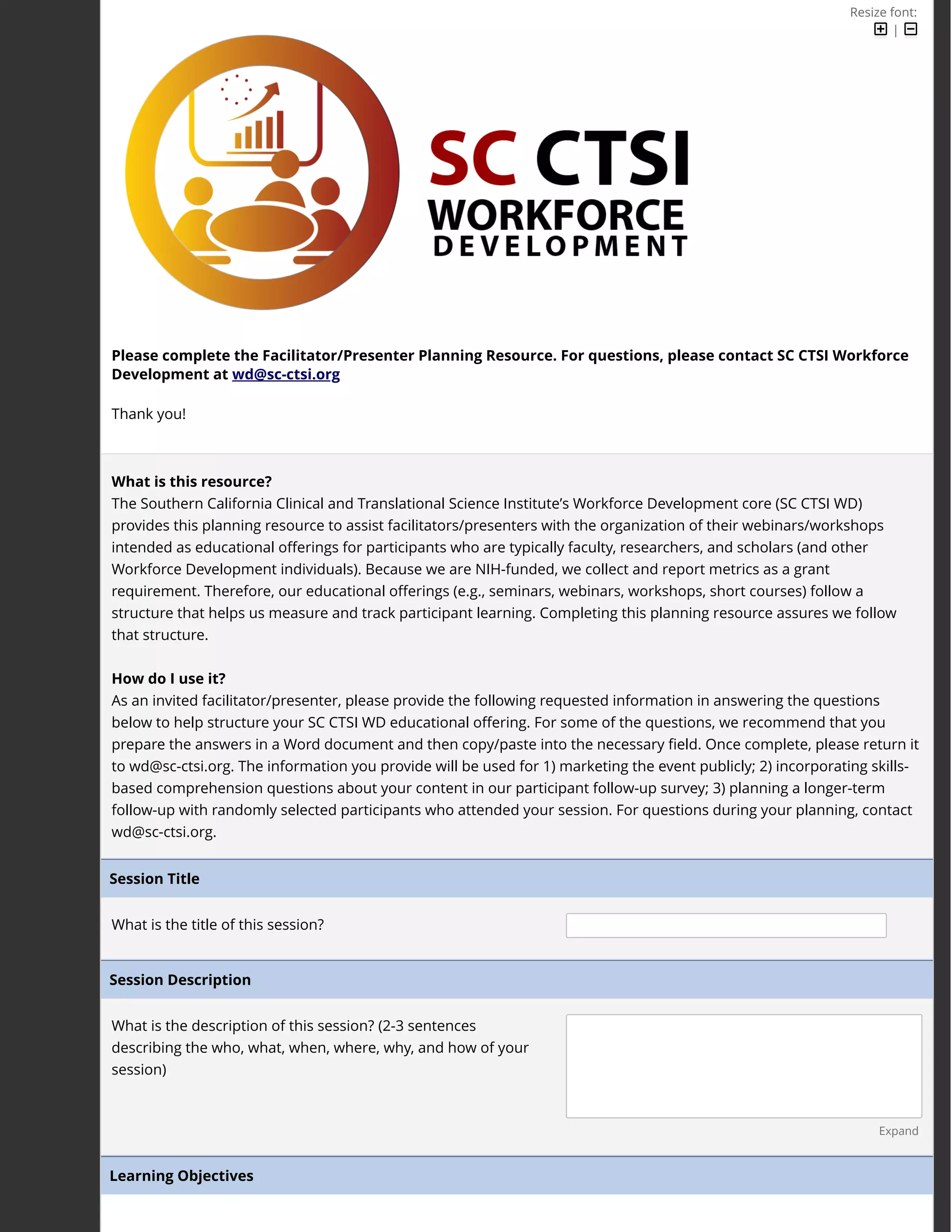 Facilitator presenter planning_resource_template | PDF
