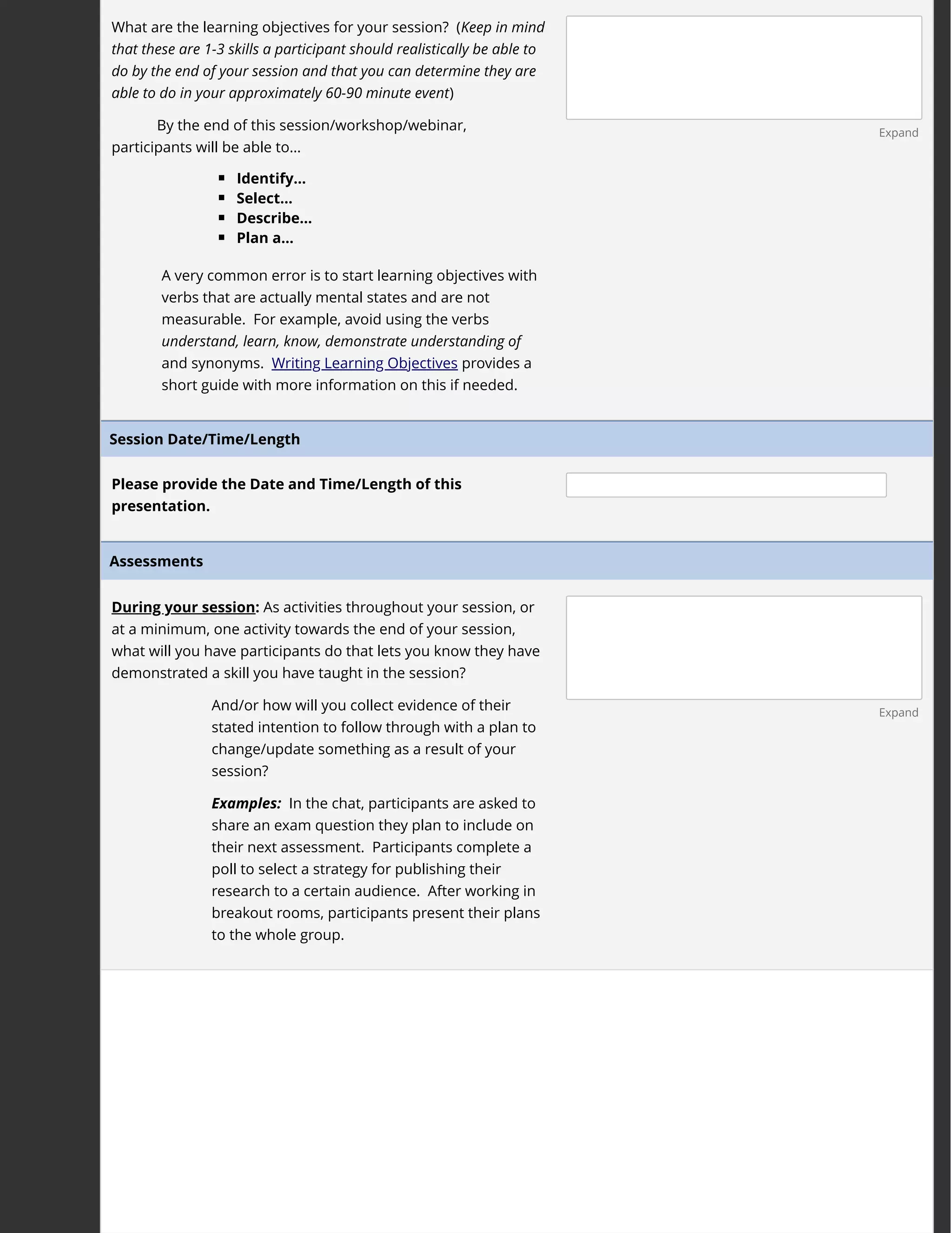 Facilitator presenter planning_resource_template | PDF