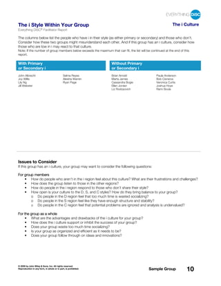 Everything DiSC Facilitator Report | PDF