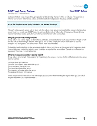 Everything DiSC Facilitator Report | PDF