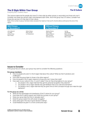Everything DiSC Facilitator Report | PDF