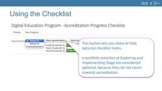 Using the Accreditation Progress Checklist | PPT