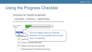 Using the Accreditation Progress Checklist | PPT