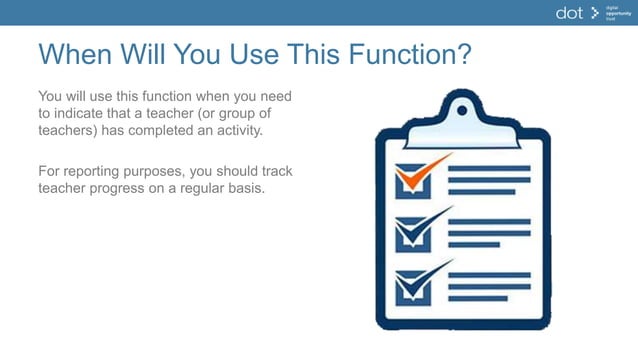 Using the Accreditation Progress Checklist | PPT