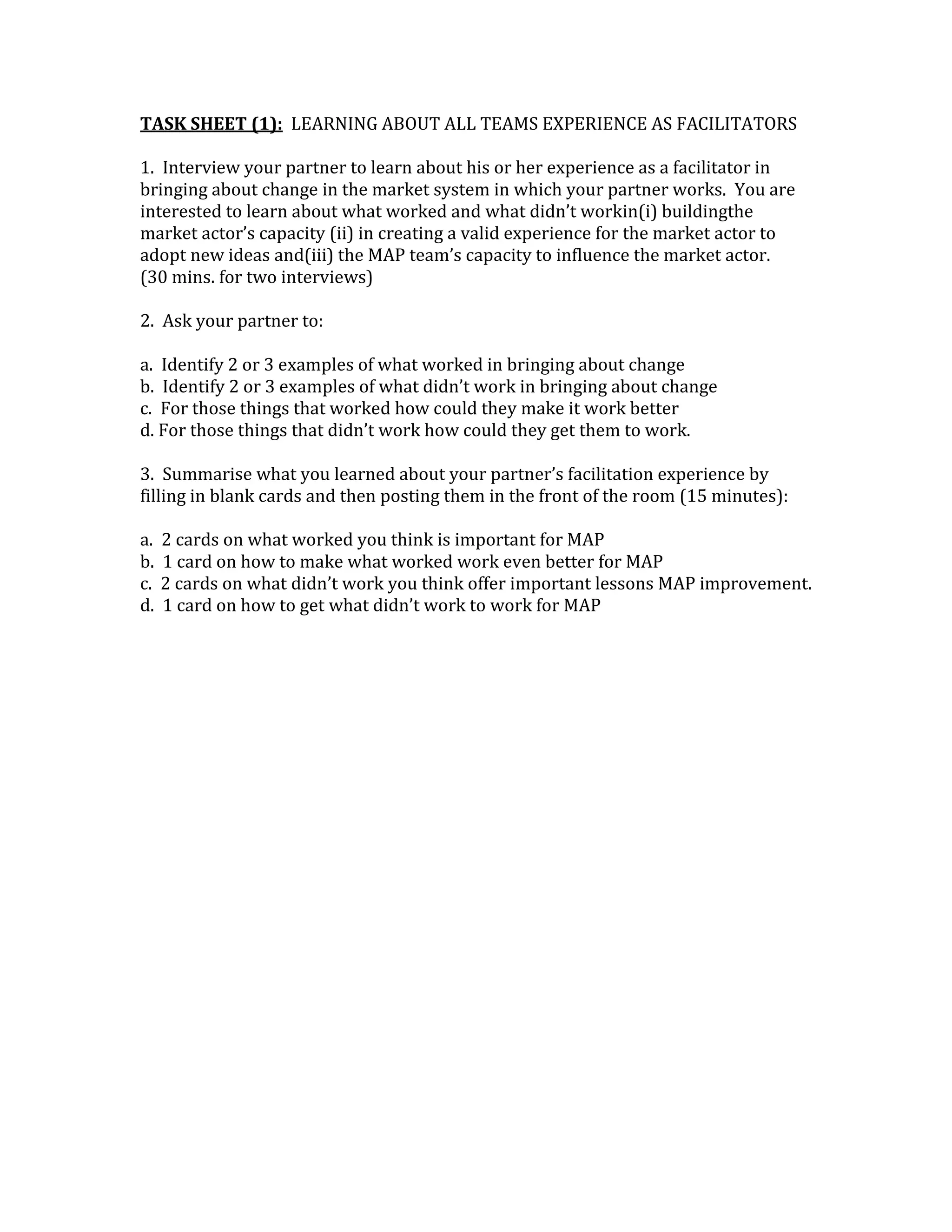 Facilitation Activity | DOCX