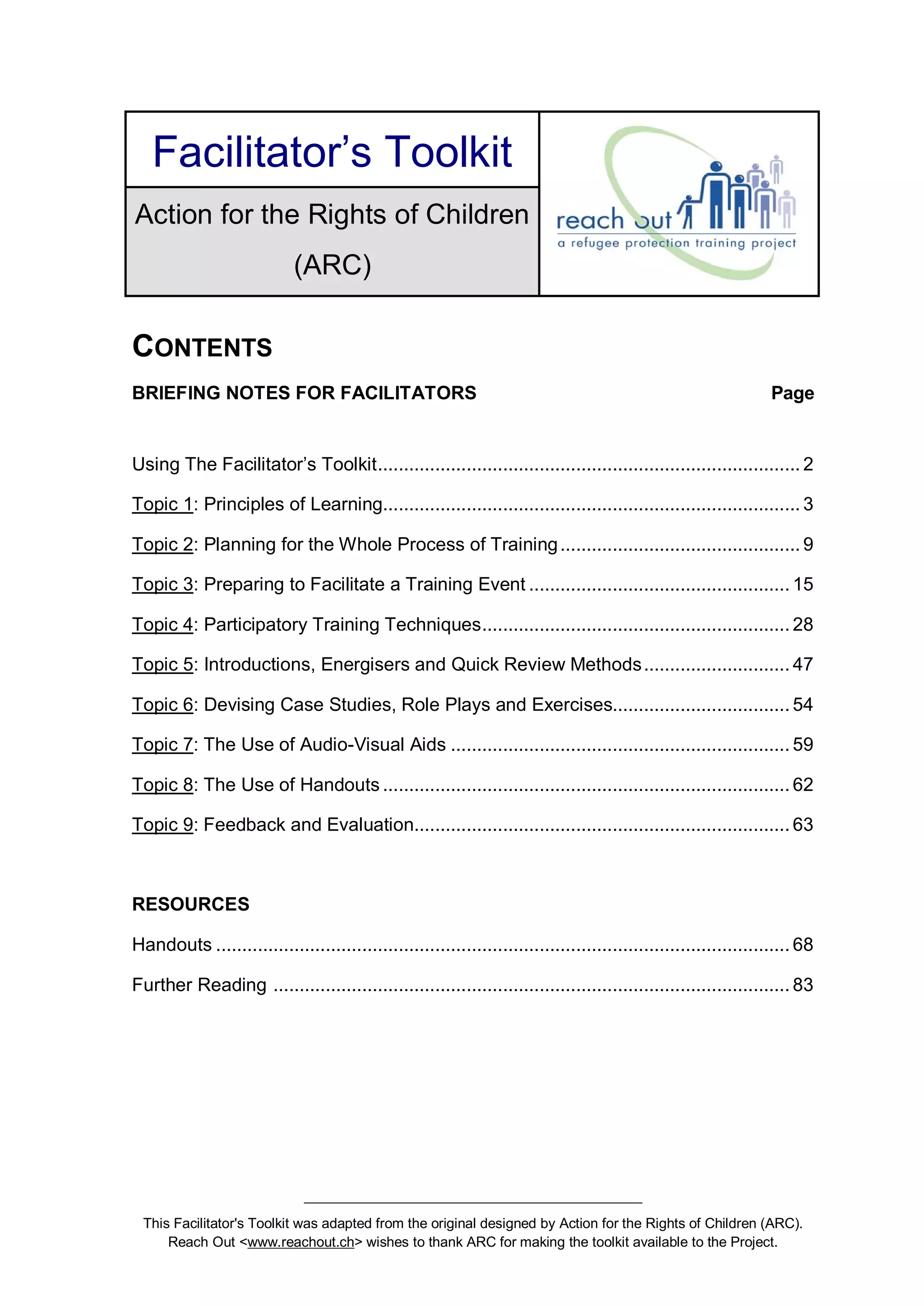 Facilitator toolkit | PDF