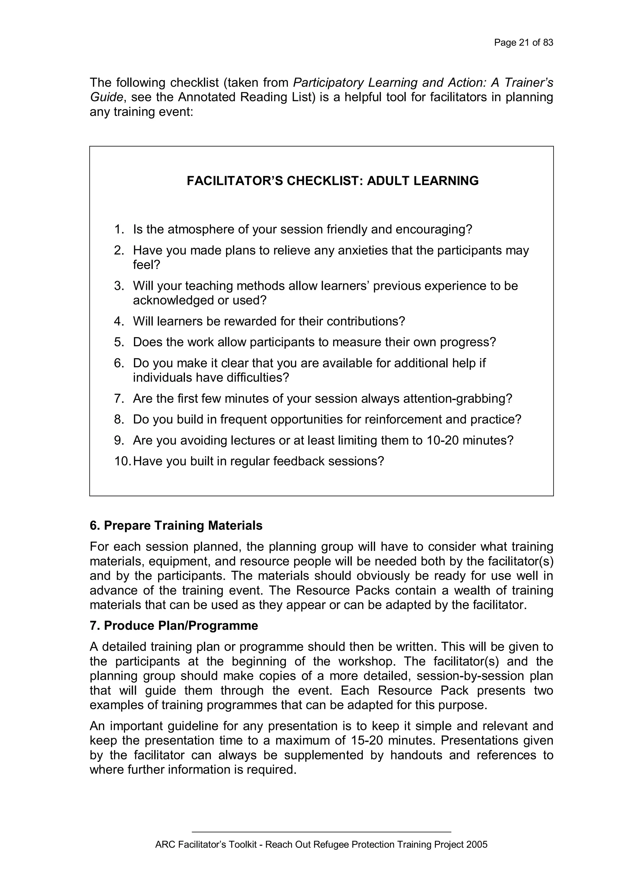 Facilitator toolkit | PDF