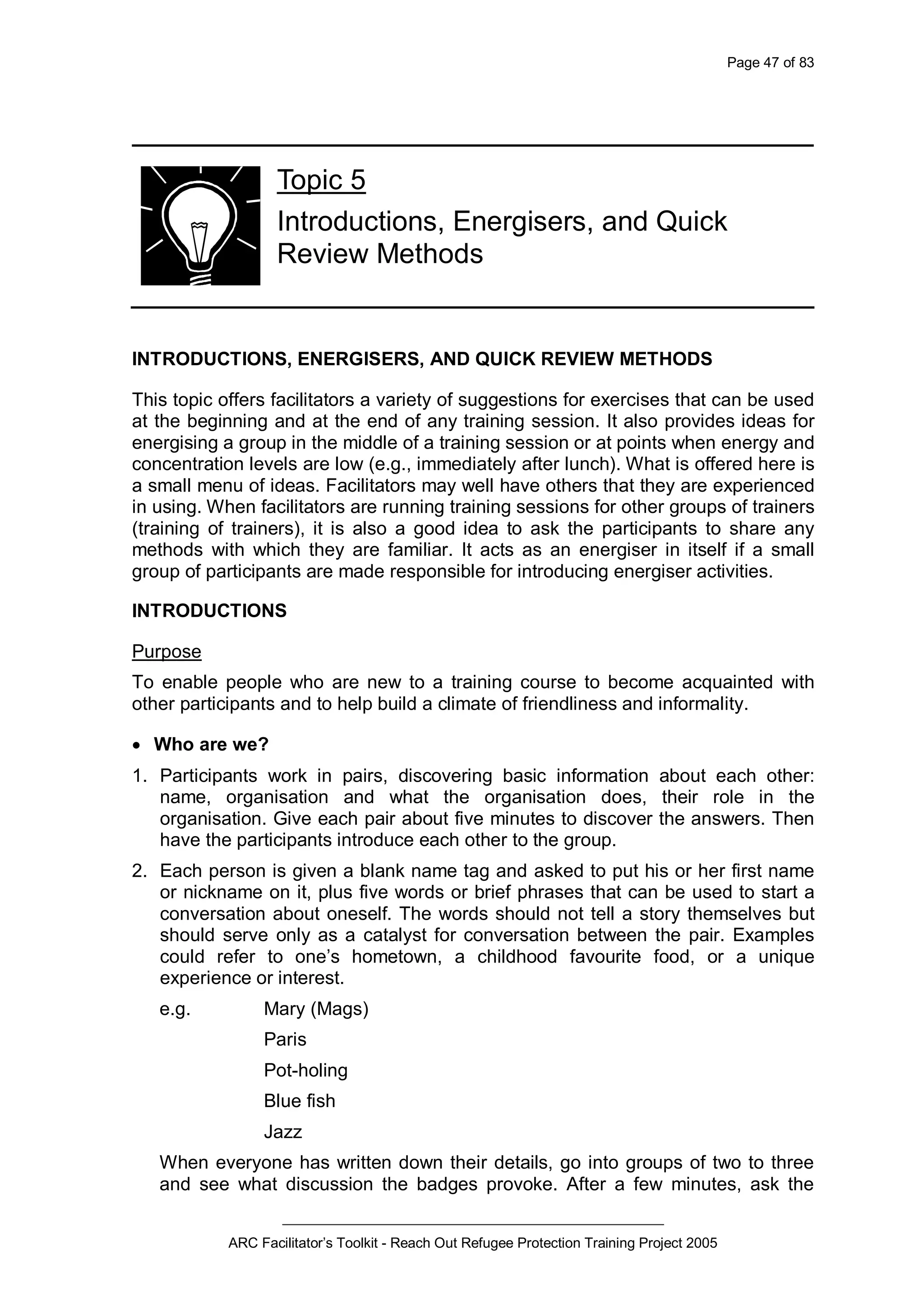 Facilitator toolkit | PDF