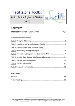 Facilitator toolkit | PDF