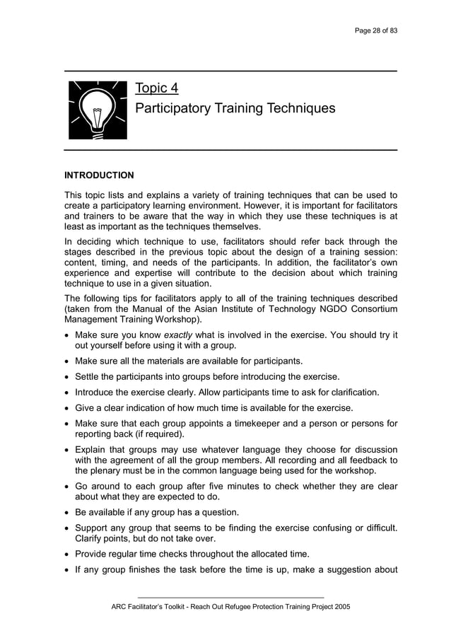 Facilitator toolkit | PDF