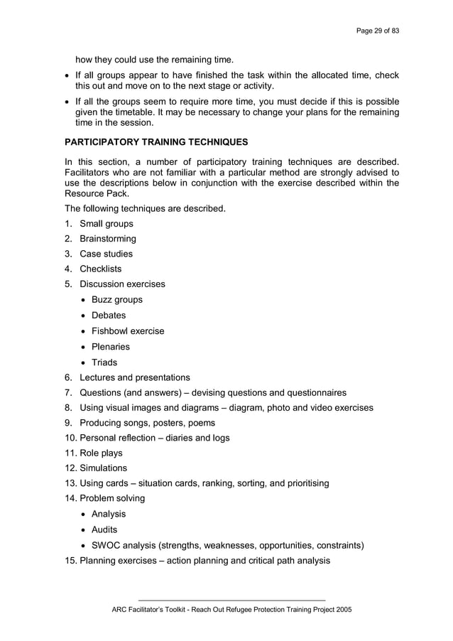 Facilitator toolkit | PDF