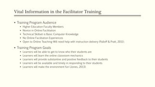 Facilitator training program | PPTX