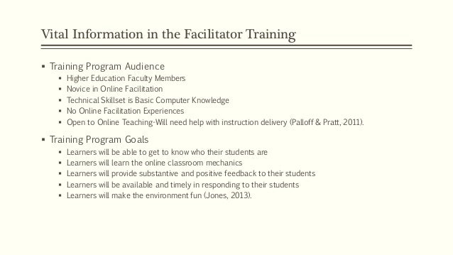 Facilitator training program