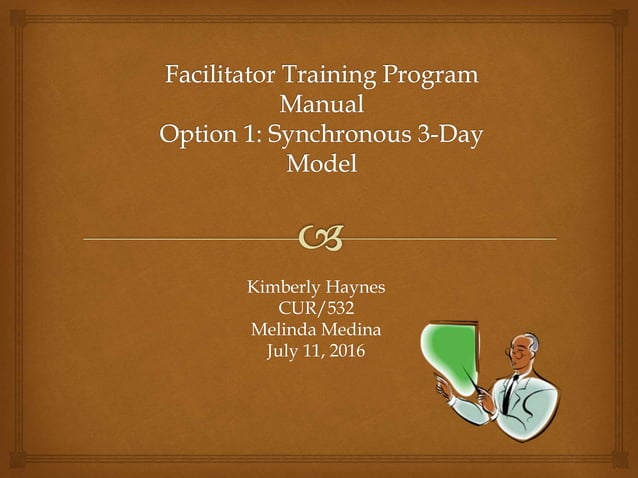Facilitator Training Program Manual | PPTX