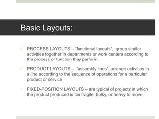 Design of Production and Service Systems - Facilities | PPTX