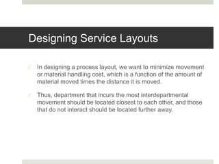 Design of Production and Service Systems - Facilities | PPTX