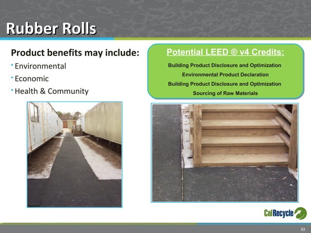 Tire Derived Products & LEED Construction - IFMA LA Event Presentation ...