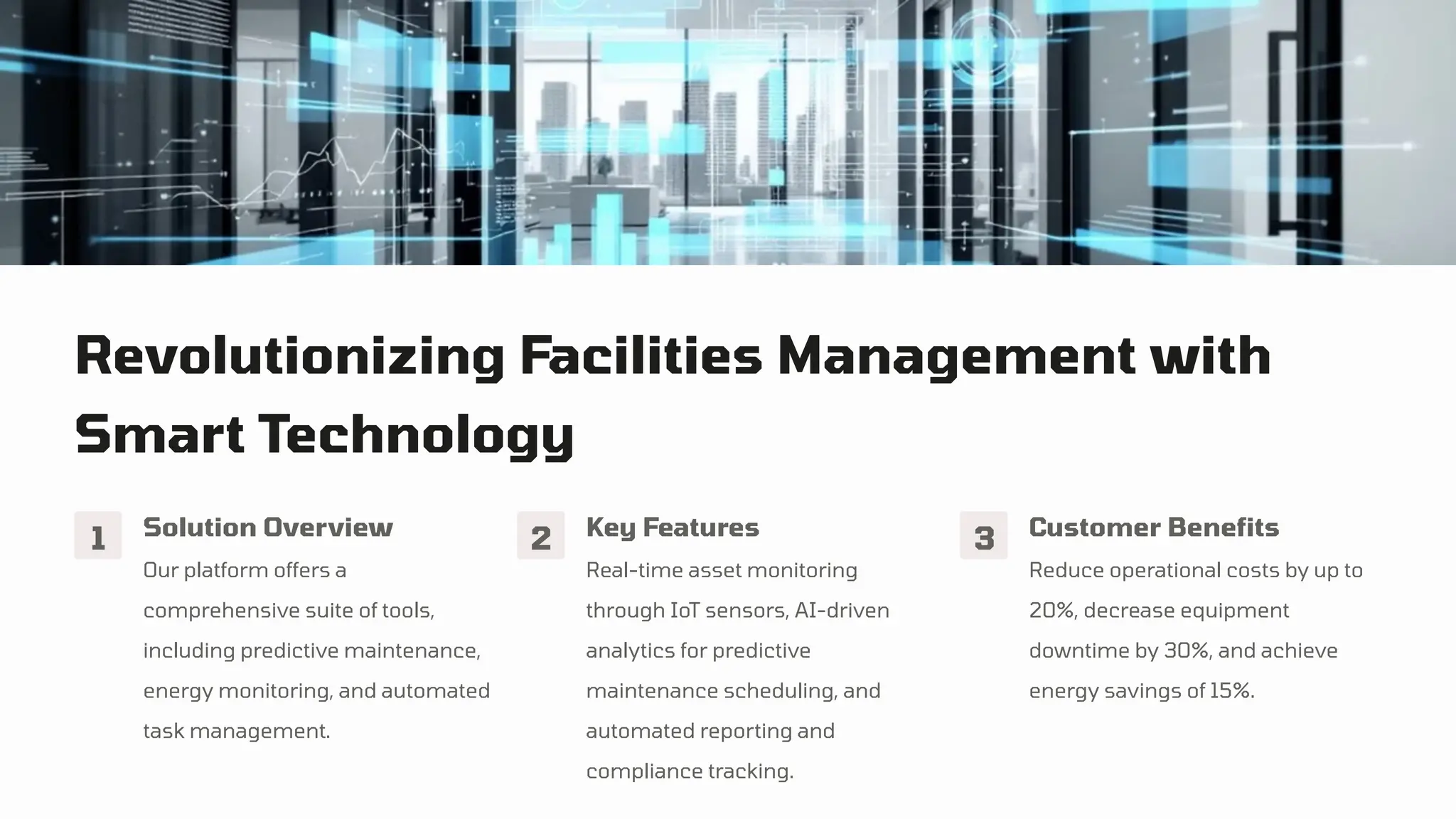 Facilities management enhancement pitch deck | PDF