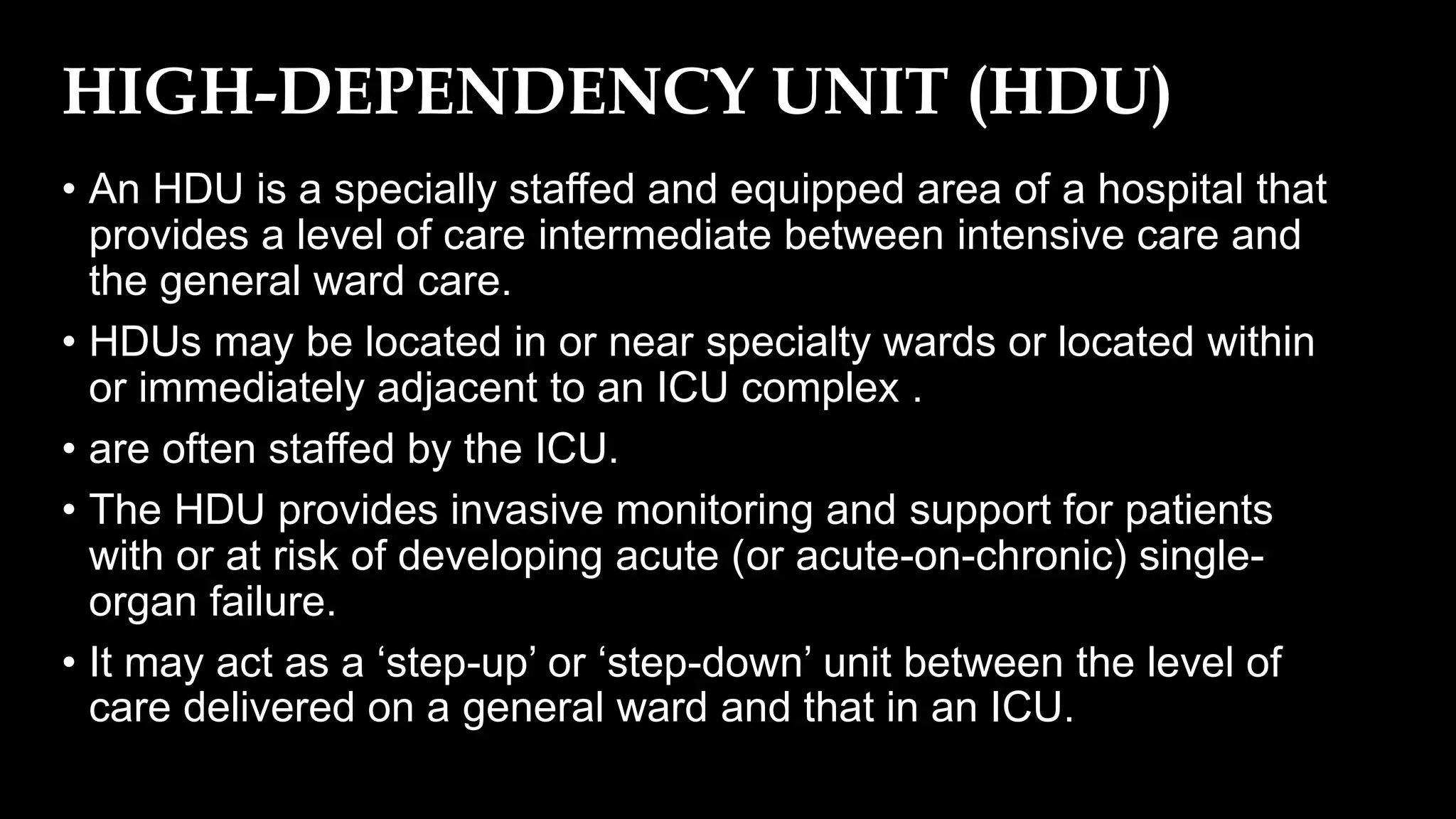 Facilities in critical care unit | PPTX