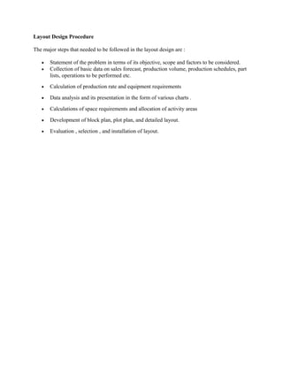 Facilities layout design and facilities location | DOC