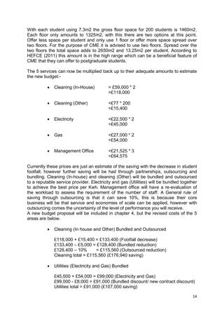 CME Budget Proposal - Facilities management | PDF