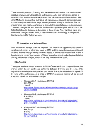 CME Budget Proposal - Facilities management | PDF