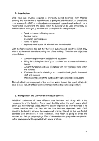 CME Budget Proposal - Facilities management | PDF