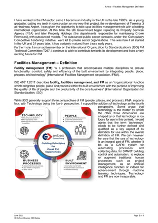 Facilities Management Definition | DOCX | Business | Business and Finance
