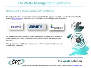 Facilities Management Waste Management Solutions | PPTX