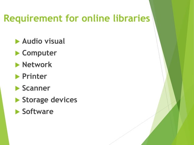 Facilities of online library | PPT