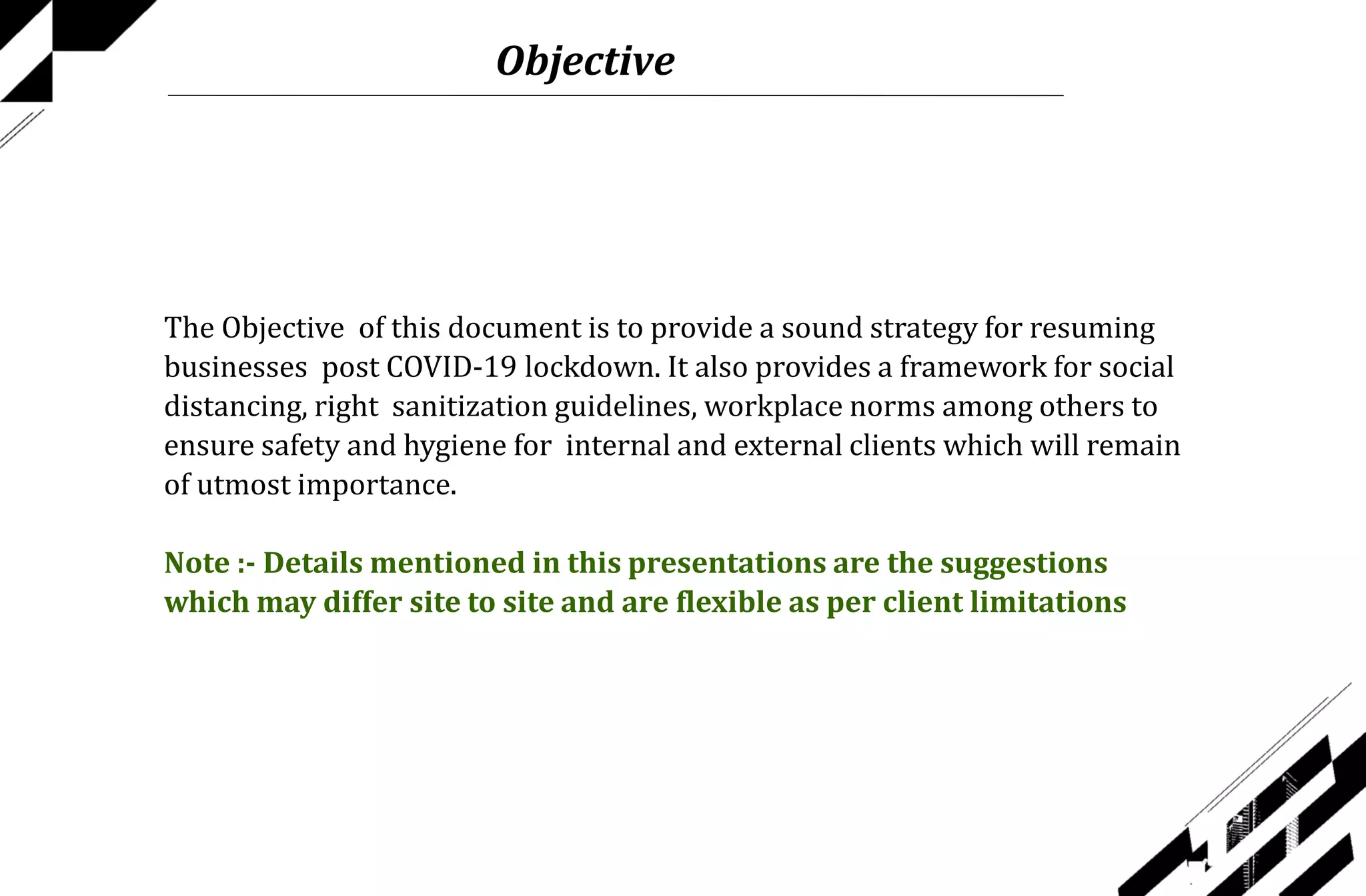 Facilities operations post lock down | PPT