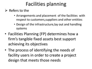 Facilities Planning-Facilities Planning. | PPTX