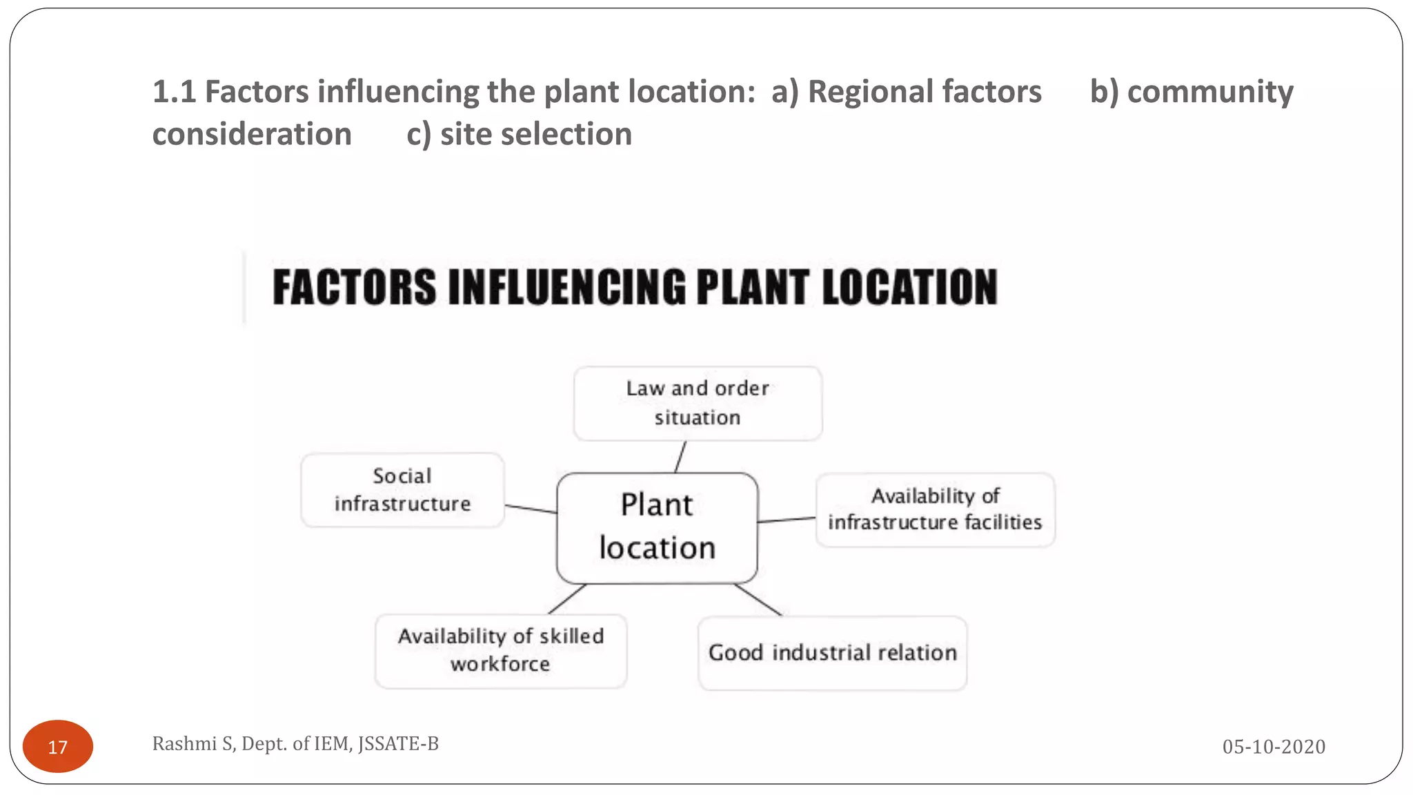Facilities planning - Module 1 Plant Location and Material handling | PDF