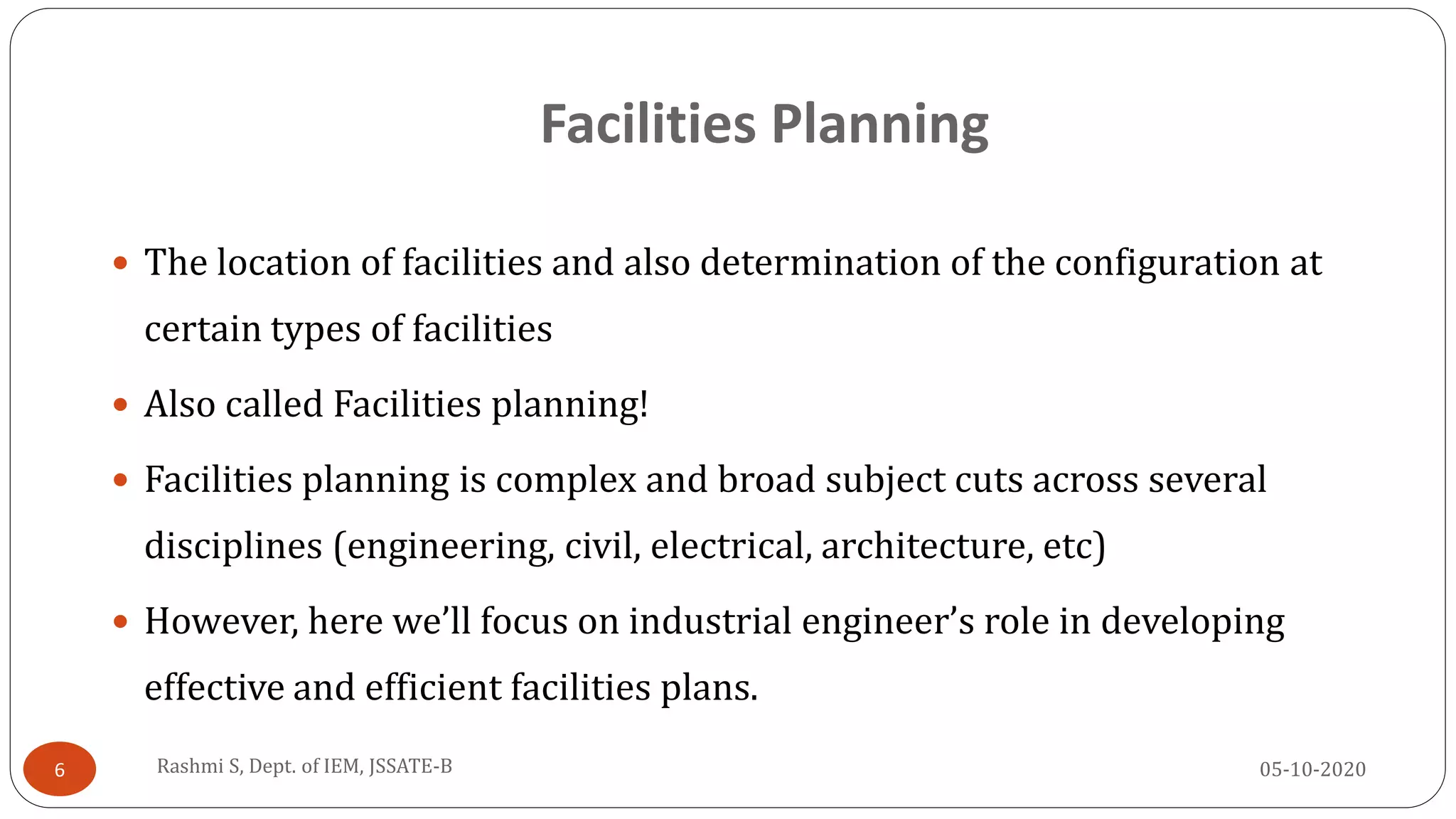 Facilities planning - Module 1 Plant Location and Material handling | PDF
