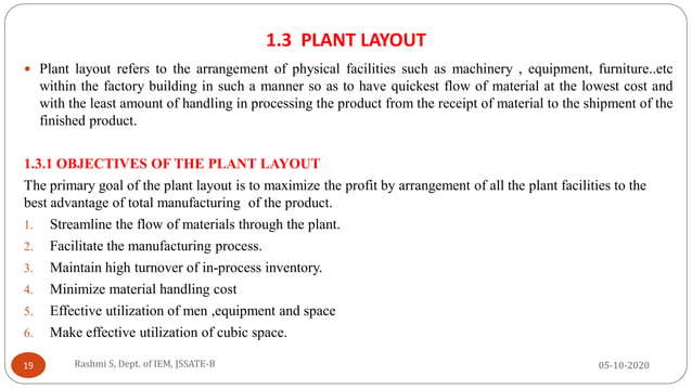 Facilities planning - Module 1 Plant Location and Material handling | PDF