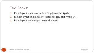 Facilities planning - Module 1 Plant Location and Material handling | PDF