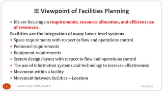 Facilities planning - Module 1 Plant Location and Material handling | PDF